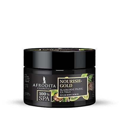 Afrodita 100% Spa Nourish Gold Šećerni Piling za Telo
