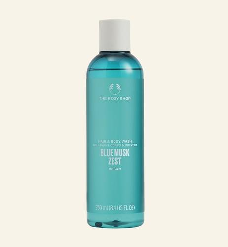 The Body Shop Blue Musk Zest Hair And Body Wash