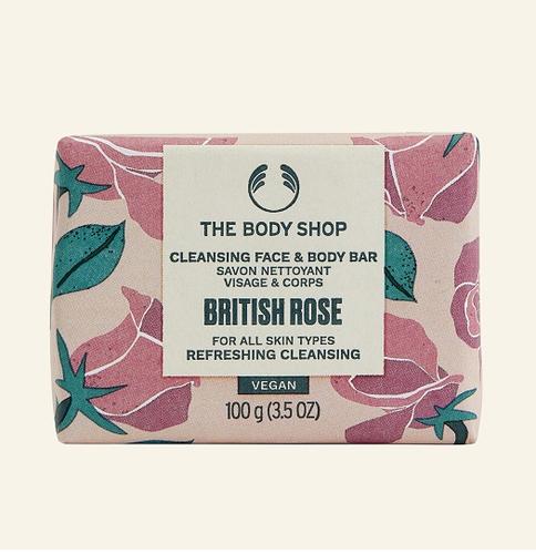 The Body Shop British Rose Cleansing Face & Body Bar